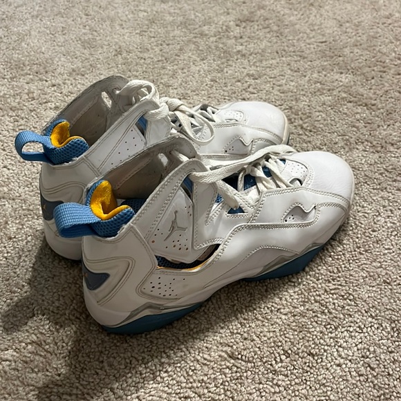 Jordan | Shoes | Whiteblueyellow Air Jordans True Flight | Poshmark